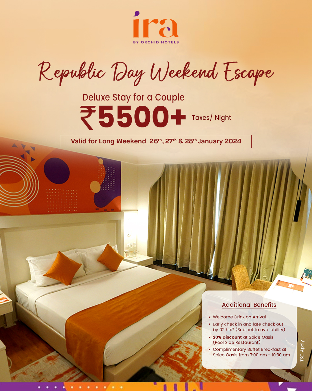 Ira by Orchid Hotels | Discounts & Offers on Hotel Room Booking*
